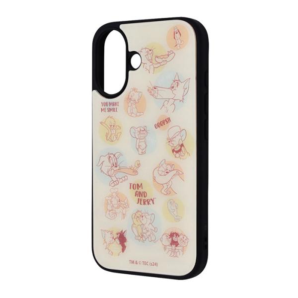 フチが高く画面やカメラが傷つきにくい。指紋が目立ちにくく質感の良いデザイン。衝撃と傷に強い2重構造。衝撃をやわらげるエアクッション構造。『 トムとジェリー ( トムジェリ )』 トム ( TOM ) / ジェリー ( JERRY ) / タ...