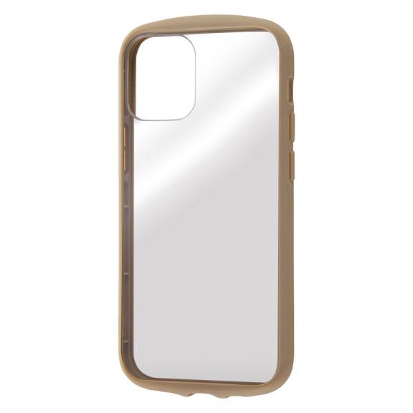 iPhone12 mini ケース ハードケース 耐衝撃ハイブリッド Puffull クリア ベージュ カバー アイフォン12ミニ アイフォンケース四つ角だけでなく、側面全周が耐衝撃構造。全周フルエアクッション。鉛筆硬度2Hで傷に強いポリカ...