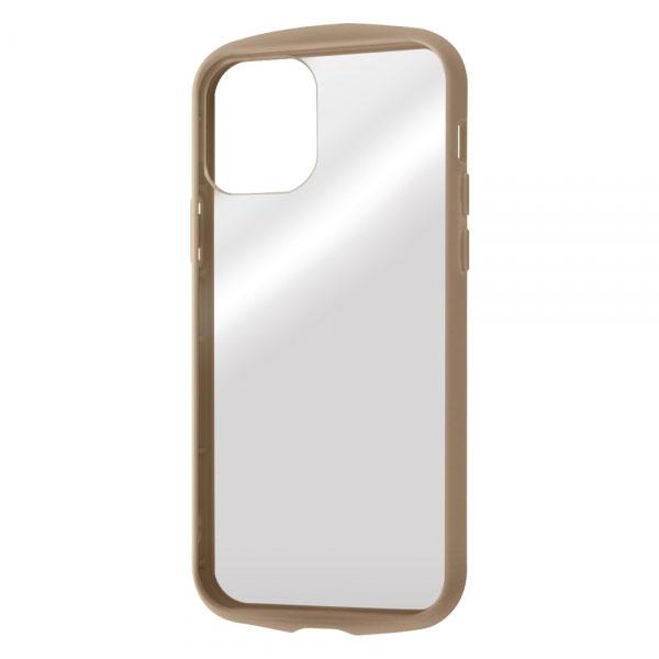 iPhone12 iPhone12 Pro ケース ハードケース 耐衝撃ハイブリッド Puffull クリア ベージュ カバー アイホン スマホケース四つ角だけでなく、側面全周が耐衝撃構造。全周フルエアクッション。鉛筆硬度2Hで傷に強いポリ...