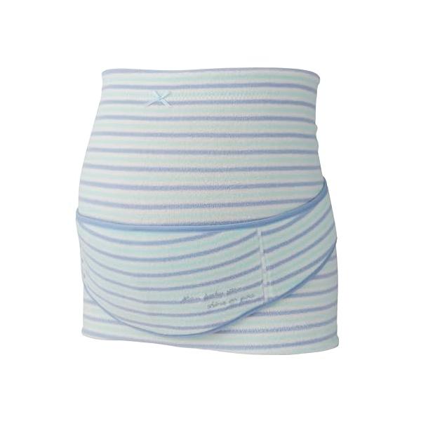 有孔ベッド用サックス/L/HB8169・Size:LColor:サックス・パッケージ個数:1・腹巻タイプの妊婦帯と補助ベルト付のセット・マタニティL:腹囲88-110 ヒップ90-103 (cm)