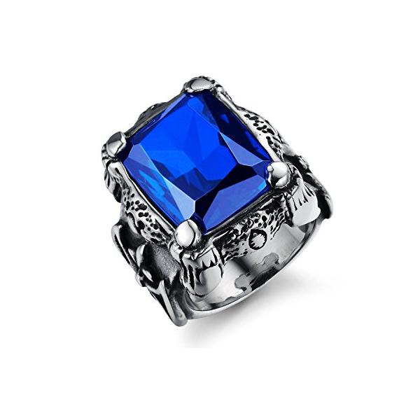 レトロブルー/-/RockyuGJ430BB-7-15-O・Color:ブルーRingSize:15・【印台指輪】超個性洗練的な指輪でファッションの強烈なワンポイントにレトロ感！ヨーロッパ基準 弊社自慢彫刻と貴金属加工技術で 極上の輝きをさ...