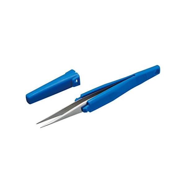 PP-130 + ESDグリップBlue/-/PP-130-ESD・パッケージ個数:1・??【精密性と剛性を兼ね備えた強力型ピンセット】 PP-130-ESDは、精密性と剛性をバランスよく兼ね備えた強力型ピンセット PP-130 に、エラス...