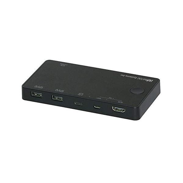 ブラック/-/RS-240CA-4K・パッケージ個数:1・USB Type-C搭載ノートPCと従来パソコンでディスプレイ・キーボード・マウスを共有・DCI 4K(4096x2160）、UHD 4K(3840x2160）対応　HDMIオーディ...