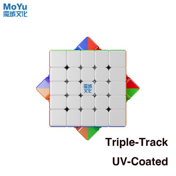 MoYuのフラグシップ5x5x5 AochuangのV6Tripe-Track 最上位モデル 従来の磁石配置・Ball-Core搭載に加え、内部パーツにも磁石を搭載UV-Coated版