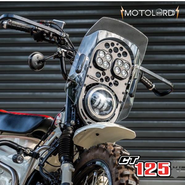 MotolordD KUSTOM HEADLIGHT V2 ( Darka mode / Square × Square ) For Honda CT125タイのバイクパーツメーカー『MOTOLORDD』社のハンターカブ CT125用補助ラ...
