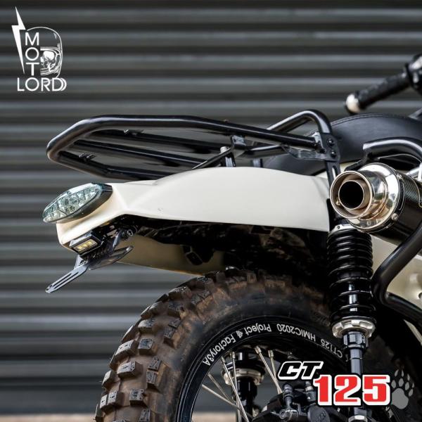 CT125のリアビューを一新！オフロードスタイルを完成させる本格リアフェンダーキットHONDA CT125 ハンターカブ専用設計のリアフェンダーキットです。純正の重たい印象をスッキリと引き締め、オフロード・アドベンチャースタイルにぴったりの...