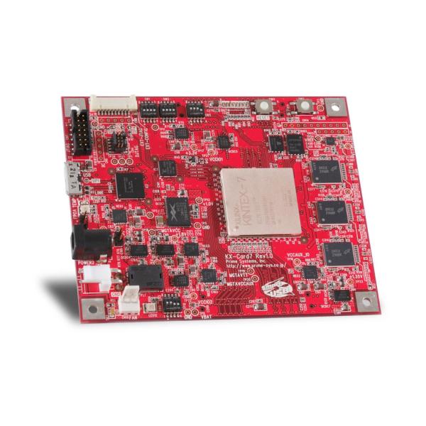 Xilin Kintex7搭載（XC7K160T-2FFG676C）、　1.5GB　DDR3メモリ、256K-MRAM、128Mbit-FlashROMユーザI/O　152本（LVDSとして72ch設定可能）トランシーバI/O（Rx/Tx　...