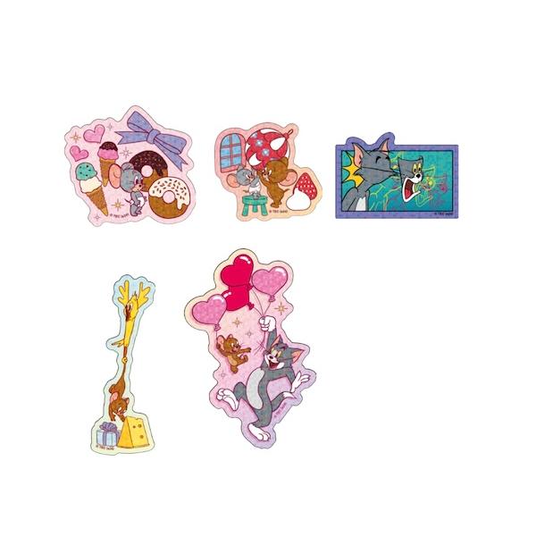 【発売日：2024年10月04日】トムとジェリー(PARTY TIME)のホログラムステッカーセットです。キラキラ光るホログラム仕様で、スマホに挟んだり、使い方いろいろ!サイズ:H44〜100×W36〜65mm
