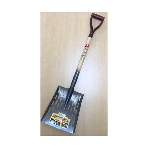 独自の穴あけ加工により、付着を防止。舗装・土木・除雪作業に。●独自の穴あけ加工により、土やアスファルト合剤、雪などの付着を防止。●匙部は、熱処理済みで丈夫です。●柄部は手に馴染みやすい天然木を採用しており、非常に使い易い商品です。●安心の日...