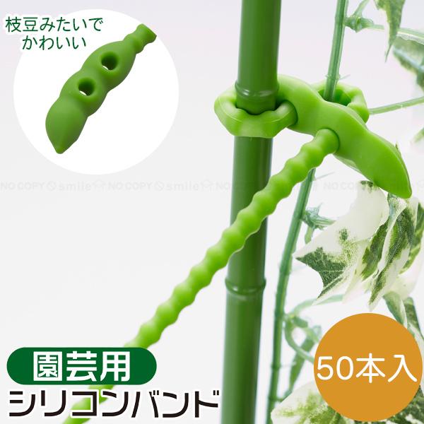 シリコン製で植物を傷つけにくい園芸用結束バンド。枝豆みたいな面白形状のバンドです。穴が2つ空いているので、支柱はしっかり固定、植物の蔓部分はやさしく固定と使い分けができます。付け外し可能で、繰り返し使う事ができ、シリコン製だから耐光性、耐水...
