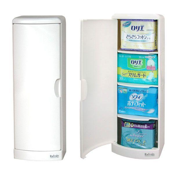 「せまいトイレ空間だからこそ、ひろーく使いましょ。」シリーズのトイレ収納ケースです。狭いトイレでも置場に困らないコンパクトサイズ。グッドデザイン賞受賞のシンプル＆スタイリッシュなフォルムです。女性用品をタイプ別に収納してすっきり整理。扉付き...