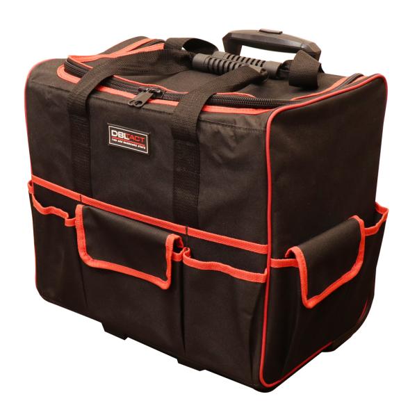 【商品説明】●必要な機能をしっかり搭載。【特長】●抜群の収納力！外側・内側に28個のポケットやホルダー付き大きな開口部で道具の出し入れがよりスムーズ！片手でもラクに持てる頑丈な“持ち手”付き●持ち運びをより快適に軽量で滑らかな伸縮アルミハン...