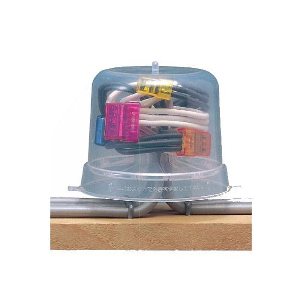 ●カワグチ●屋内用透明ジョイントボックス：ナイスハット Hタイプ●販売単位：10個入/箱●サイズ：小・中・大兼用●色：透明●耐熱性：120℃●耐寒性：−20℃●360度の自由な方向から結線できます。●着脱自在で再使用可能。●小・中・大兼用型...