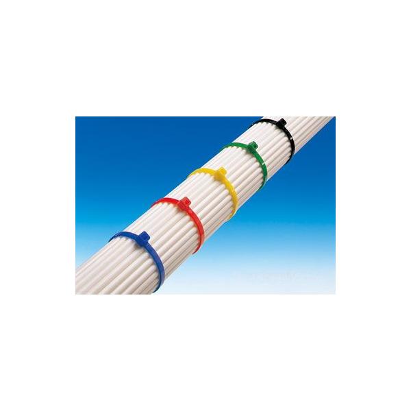 ●入数：1000本/袋●色：緑●全長：100mm●幅A：2.5mm●結束径（φmm）：最小1.0/最大22●ループ引張強度（最小1.0値）N(kgf）：80（8.16）●使用温度範囲：-40℃〜+85℃●屋内使用●材質：66ナイロン●カラフ...