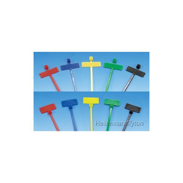 ●入数：100本/袋●色：赤●全長：100mm●幅A：2.5●結束径（φmm）：最小7.0/最大23●タグサイズ（H)：8.0●タグサイズ（W)：25.0● ループ引張強度（最小値）N(kgf）：80（8.16）●ケーブルを束ねて一目で判別...