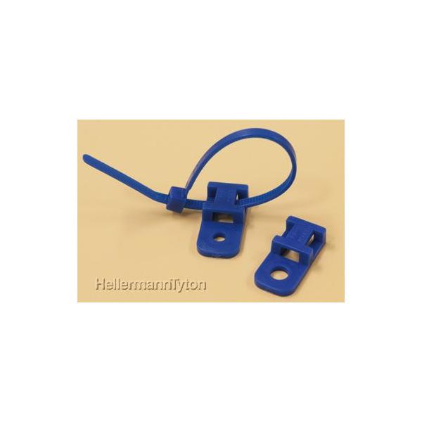 ●入数：100個/袋●耐熱・耐薬品グレード●使用インシュロックタイ(別売）：T50タイプまで●使用ビス：M4●色：青●A20.5mm/B10.2mm●φD：4.3●材質：フッ素樹脂（ETFE)●使用温度：-40℃〜170℃●画像はイメージで...