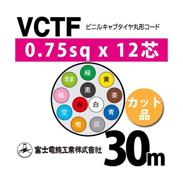 富士電線工業 vctf 0.75sqの通販価格と最安値