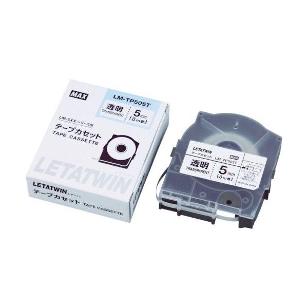 ●メーカー：マックス（MAX）●商品名：レタツイン用テープカセット LM-TP505T●型式：LM90172●販売単位：1巻●JANコード：4902870811013色：透明幅：5mm長さ：8m