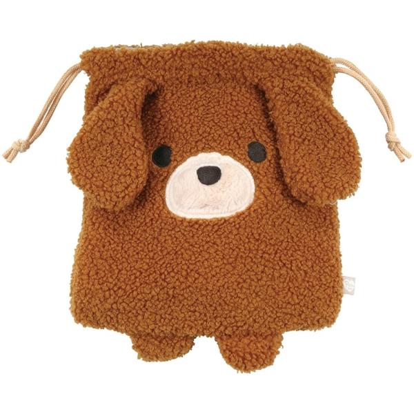 「商品情報」表地はふかふかボアタイプの巾着袋動物フェイス柄がかわいらしい巾着小物の持ち運びやバッグインバッグとして「主な仕様」サイズ:約255×200(mm)素材・材質:表地・裏地=ポリエステル原産国:中国