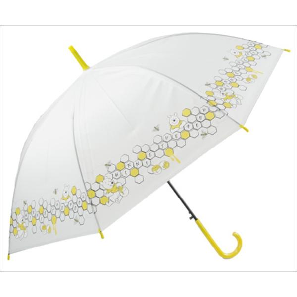 【商品サイズ】幅5cm 奥行9.5cm 高さ85cm【セット内容】本体：１【材質】生地：ポリエチレン　　　　　　中棒：鉄　　　　　　　　　　親骨：グラスファイバー【商品名】キャラクタービニール傘　くまのプーさん　乳白色