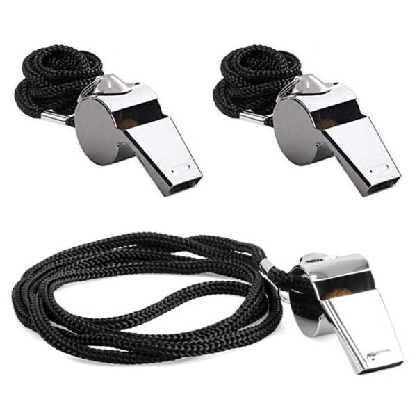 【商品名】　BTtime ホイッスル 3個セット ステンレス製 笛 金属ホイッスル ネックストラップ付き 救援 防災 アウトドア 学校 ジム 審判 ライ★★ラッピングについて★★当店ではラッピングは承っておりません。ご了承くださいませ。★★...