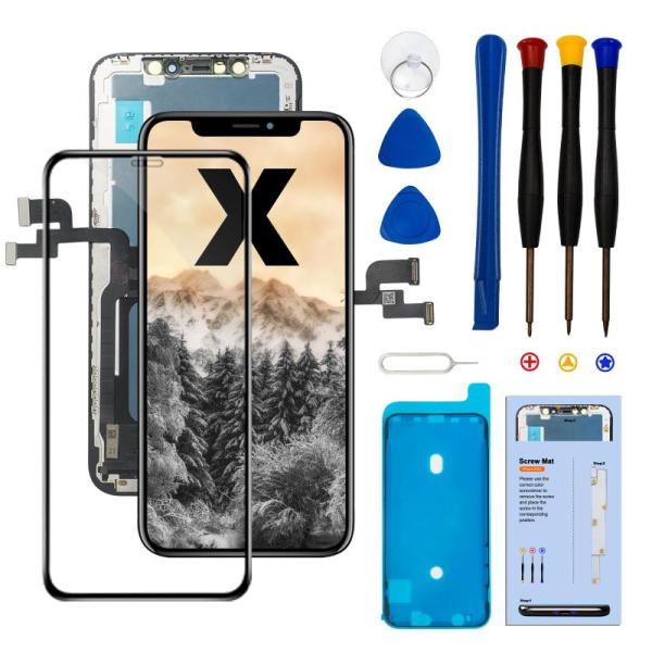 【商品名】　Tearue iPhone X 液晶パネル交換 iphone x 画面交換 iphone x lcd フロントパネル 交換用液晶パネル タッ★★ラッピングについて★★当店ではラッピングは承っておりません。ご了承くださいませ。★★...