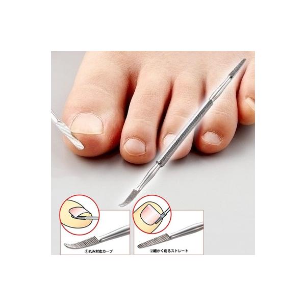 ＜12:00までのご注文で日・祝日以外は即日出荷！＞爪切りでは切りにくかった巻き爪のお手入れに！やすり部分は薄型なので、爪の間にスムーズに入り込み、爪を削ることができます。やすり部分はカーブ面とストレート面の2WAYタイプで、爪に合わせて使...
