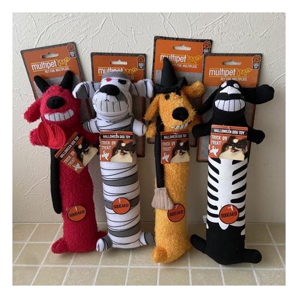 アメリカの犬用玩具の老舗ＭＵＬＴＩＰＥＴのおもちゃ【ルーファ】です。マルチペット社の玩具は愛用犬が多く、いつも喜ばれています。咥えやすく、振り回しやすく、２種類の音を楽しめるルーファのハロウィン限定デザインです。レトリーブの練習にもピッタリ...