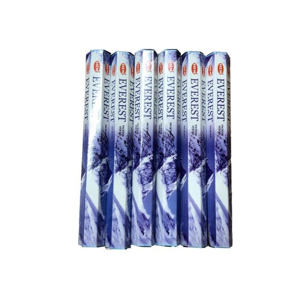 内容：HEM　エベレスト香内容量：お香20本入りが6箱(1箱約20本×6箱　120本/ばらつきがあります)原産国：インドザ・クール系といったとても爽快感のあるすっきりとしたお香です。メンソールのようなスースーする感じが、熱い夏にぴったりな清...