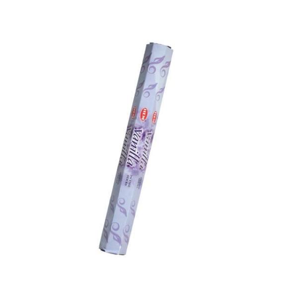 内容：HEM　バニラ香内容量：お香20本入りが1箱(1箱約20本ですがばらつきがあります)原産国：インド名前の通りバニラの甘い香りが特徴的で、バニラのお香の中でもHEM社のバニラは特に人気です。合わせ焚きにもよく用いられ、各種ローズ系と相性...