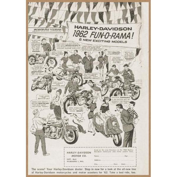 ヴィンテージ感あふれるイラストのミニアートポスターです。●お届けはポスターのみです。ポスターに記載されている商品は販売しておりません。■サイズ： B5 約 257 ｘ 182 (mm)　※市販のB5フレームに入るサイズです。※画像は同一商品...