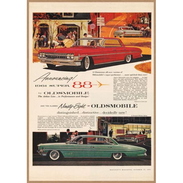 主に 1930〜1960年代のアメリカ雑誌に掲載された、ヴィンテージ風味たっぷりな広告等の復刻版ミニポスターです。●お届けはポスターのみです。ポスターに記載されている商品は販売しておりません。■サイズ： B5 約 257 ｘ 182 (mm...