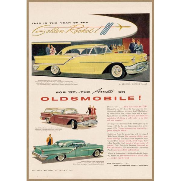 主に 1930〜1960年代のアメリカ雑誌に掲載された、ヴィンテージ風味たっぷりな広告等の復刻版ミニポスターです。●お届けはポスターのみです。ポスターに記載されている商品は販売しておりません。■サイズ： B5 約 257 ｘ 182 (mm...