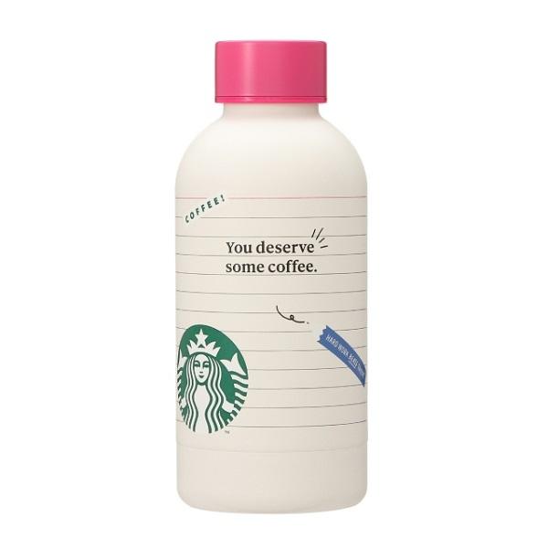 ★STARBUCKS[オンラインストア限定]世界のスターバックスで展開されるコレクションの一部を、特別に日本のオンラインでも販売。ステッカーを貼っていたずら書きをしたようなデザイン。真空二重構造ステンレスで保温・保冷性に優れています。※ドリ...