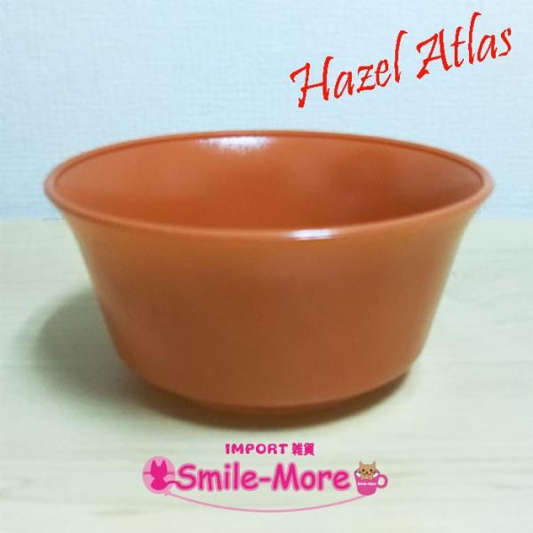 メーカー：Hazel Atlas / ヘーゼルアトラス社シリーズ：OVIDE ／ オバイド生産国：アメリカ刻印：なしサイズ（cm）：上部径12.5cm　高さ5.5cmカラー：レッドブラウン(赤茶)----------------------...