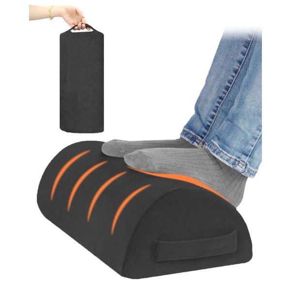 【このようなキーワードを検索している方にお勧め】フットレスト 足置き 飛行機 車 デスクワーク オフィス 汎用 後付け 足枕 クッション オットマン シートクッション デスク下 むくみ解消グッズ スツール 足台 足のせ台 姿勢改善 疲労軽減...
