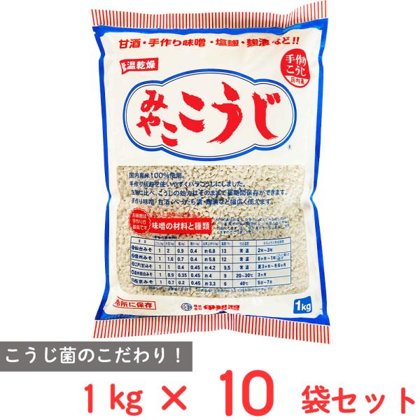 ●商品特徴国内産上白米使用。低温乾燥で幅広い用途で簡単に使用出来ます。【製法のこだわり】国内産原料100%使用し、一枚一枚手をかけて作った板麹を使いやすいようにバラ麹にしました。こうじ菌のこだわり！こうじ菌を独自に配合して、液化力、糖化力の...