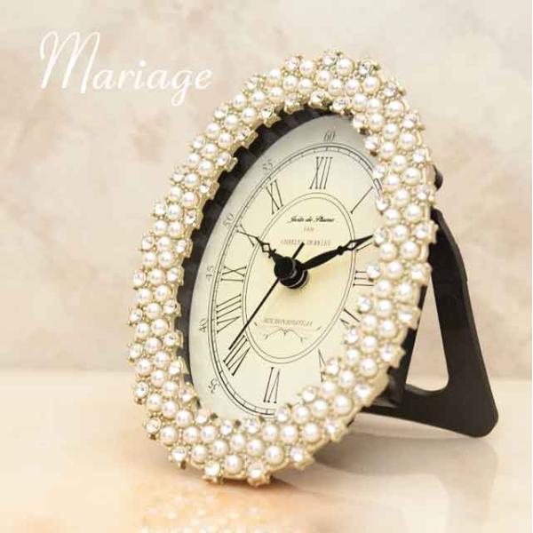 アンティーク調のマリアージュシリーズはお部屋を優雅な印象に変えてくれるでしょう。大人なお部屋のアクセントとしてオススメです。■サイズ：約 W9 x D4 x H13 cm■素材：亜鉛合金/エポキシ樹脂/プラスチックビーズ■電池は付属しており...