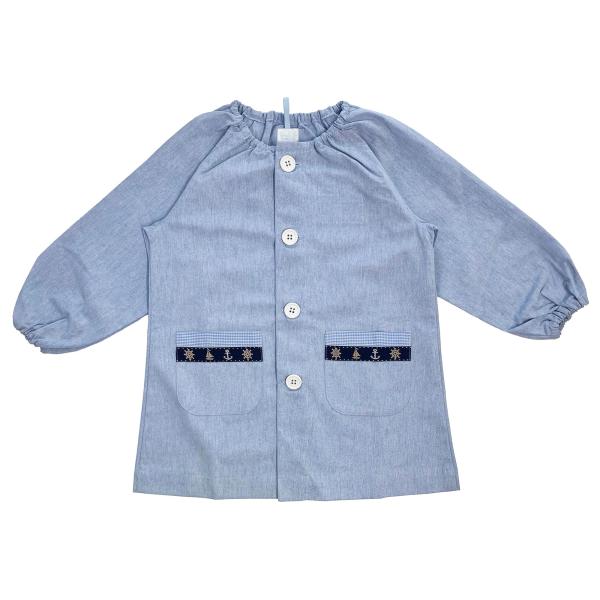 サイズ/対応身長（目安）●XS/100cm〜110cm　●S/110cm〜120cm　●M/120cm〜135cm　●L/135cm〜150cm他社のスモックより着丈が長めで、お子様のかわいいお洋服を汚れからしっかりガードしてくれる人気のス...