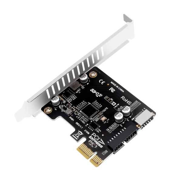 【特徴】PCIEスロットでUSB3.0 19ppinとType-E端子を追加できます！マザーボードの端子が足りないときに有効です！【機能】USB3.0 19pinとType-E端子を増設可能です。【互換性】Windows7/8/10/11環...