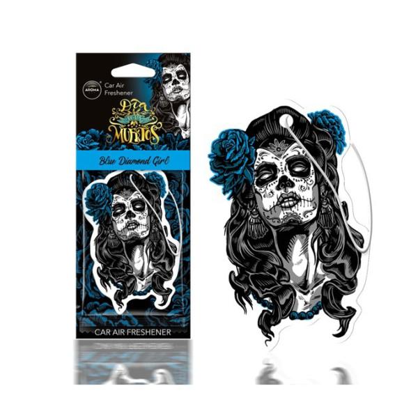 ヨーロッパで人気のブランド「AROMA CAR」の新しいラインナップDIA DE LOS MUERTOS CELULOZAシリーズメキシコの伝統文化をモチーフにしたエアフレッシュナー。スタイリッシュなスカルデザイン。BLUE DIAMOND...