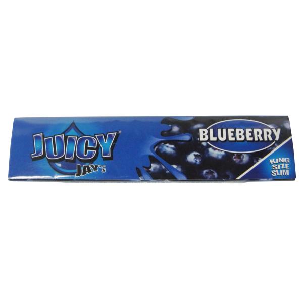 Juicy Jay's/ジューシージェイズ ブルーベリー　フレーバー：ブルーベリー　flavour：Blueberry　Kingsize　長さ約110mm / 幅約44mm　32枚入り×3冊　3 booklets×32 papers