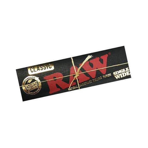 RAW Black Classic Natural Unrefined Rolling Papers　RAW Classicよりさらに薄い RAW Black　無漂白、ナチュラルガムを使用。　サイズ:70mm　長さ70mm×幅37mm　50...