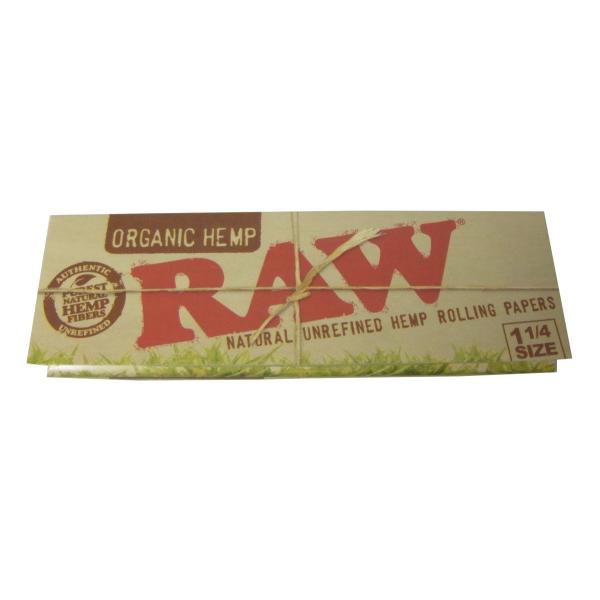 RAW　無漂白のオーガニックヘンプペーパー。サイズ:1 1/4サイズ（78mm）ミディアムサイズ。50枚入り5冊セット。
