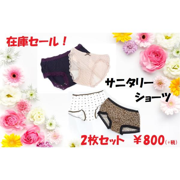 在庫一掃セール！可愛いサニタリーショーツが3枚1セットになっているお得なセット♪総額￥2,000円相当がなんと！￥800！【注意事項】・色やテイストなどのご要望にはお応えできません。・不良品以外の商品の返品や交換はお断りさせて頂きます。・写...