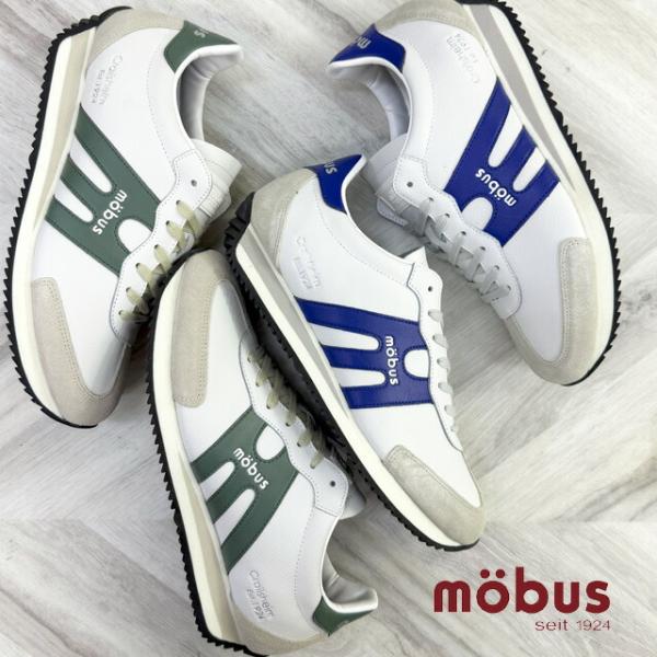 モーブス|mobusM-2206T メンズ スニーカー■商品説明1039(WHITE/ORIENTAL BLUE)/S39471065(WHITE/ANTIQUE GREEN)/S3948ドイツで1924年にFritz Mobus氏により設...