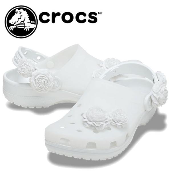 クロックス211486 レディース クロッグサンダル■商品説明1NK(moonlight)/S5106※こちらの商品には専用の梱包材なしの、商品のみのお届けとなります。ブーケデザインを大胆に施したClassic Frosted Bouque...