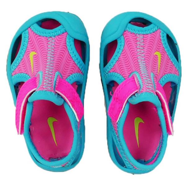 ナイキ NIKE344925 344993 サンレイ プロテクト（TD） サンダル■商品説明(612)ピンクブラスト／ゴーストグリーン／ガンマブルー／ブラック伸縮性のある耐水性人工皮革素材を使用したサマーシューズです。アウトソールをつま先ま...