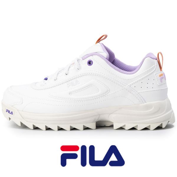 フィラ|FILAWSS25006 厚底 スニーカー レディース■商品説明133(S4135)WHITE/PURPLE /ORANGE今一番熱いDistorter.FILAシャークソールを搭載したDisruptorラインの末っ子として大人気の...