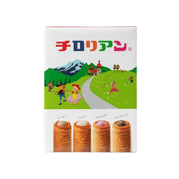 12,000円（税込）以上のお買い上げで日本全国送料無料新鮮なミルクとバターをたっぷり使いチロル伝統のレシピでサクッと焼き上げた軽い食感のロールクッキーに千鳥屋オリジナルの口どけなめらかなクリームを入れた高原銘菓チロリアン。1962年の発売...